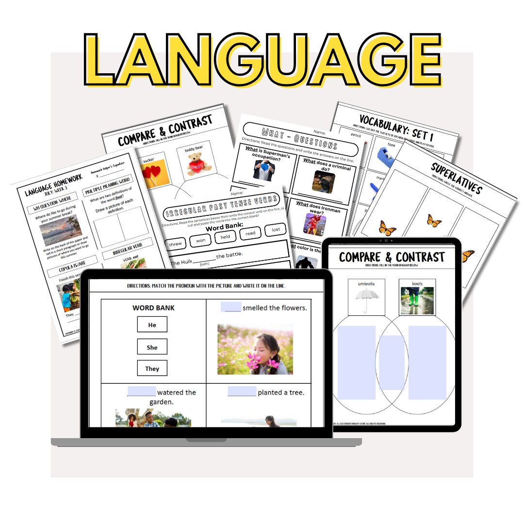 LANGUAGE – Speech Therapy Store