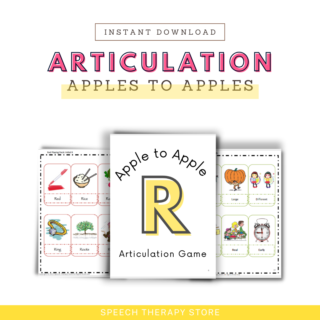 Articulation Apple to Apple Game – Speech Therapy Store