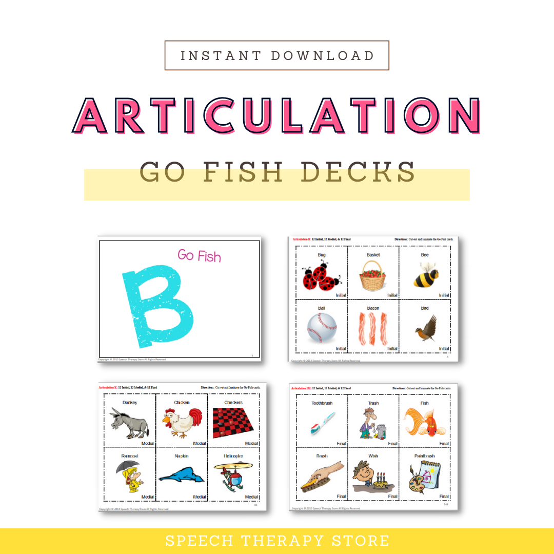 Articulation "Go Fish" Decks ALL SOUNDS – Speech Therapy Store