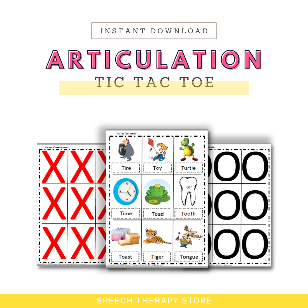 Articulation "Tic Tac Toe" ALL SOUNDS – Speech Therapy Store