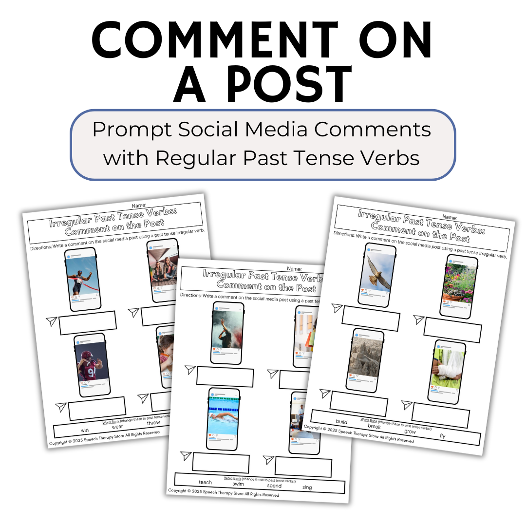 Irregular Past Tense Verbs – Speech Therapy Store