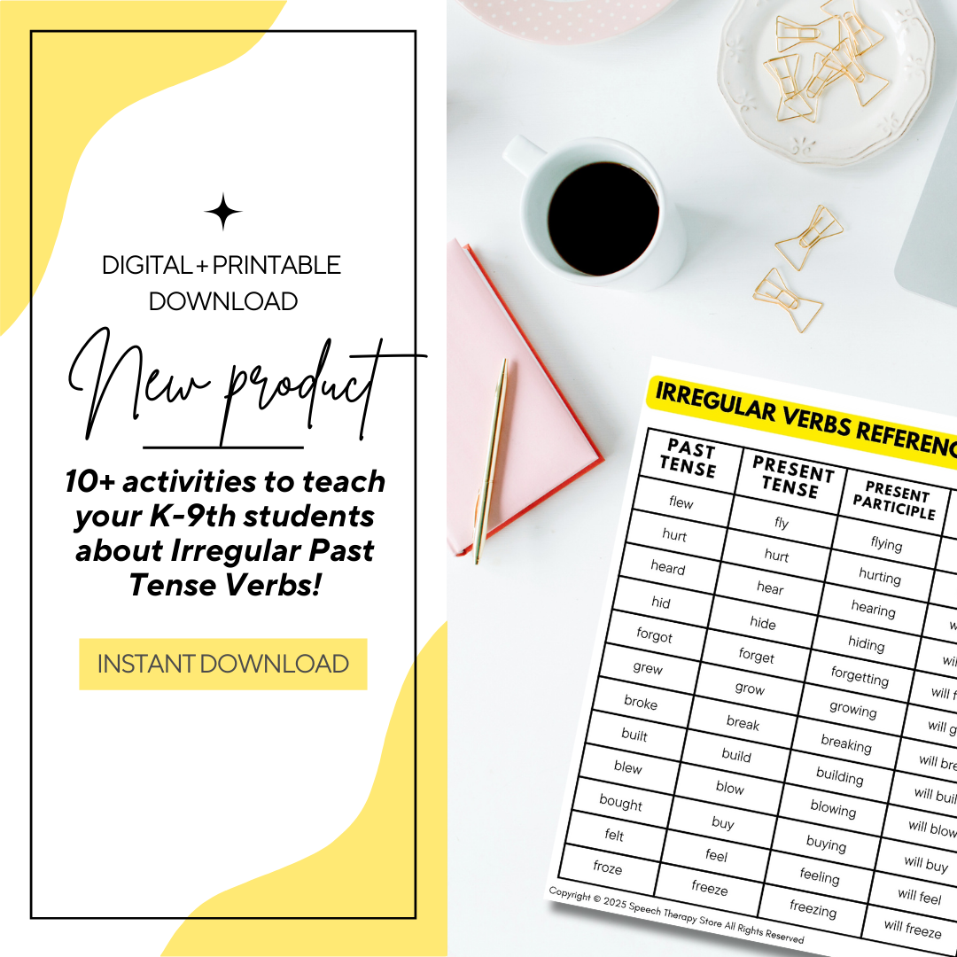 Irregular Past Tense Verbs – Speech Therapy Store