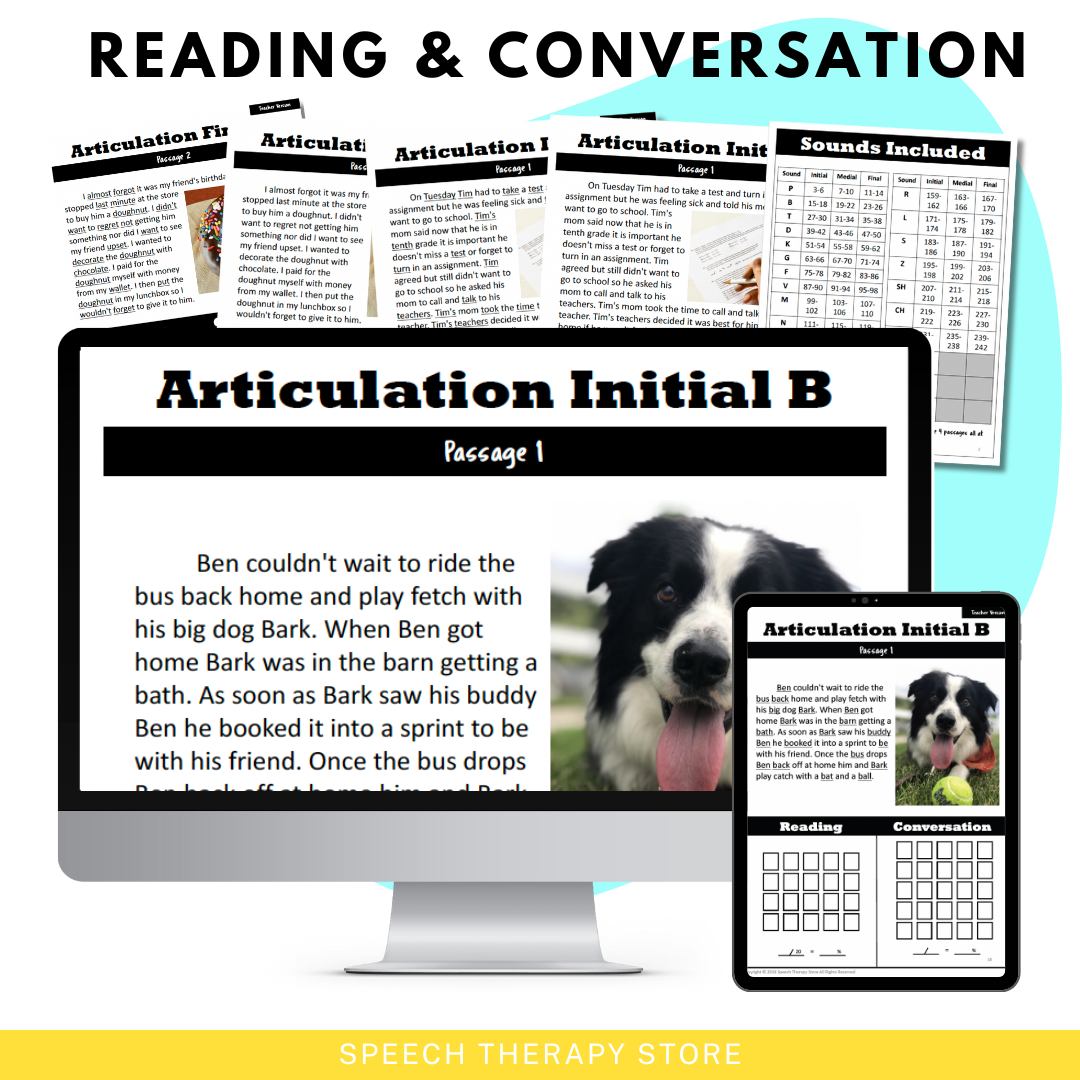 Articulation Reading Passages and Conversation – Speech Therapy Store