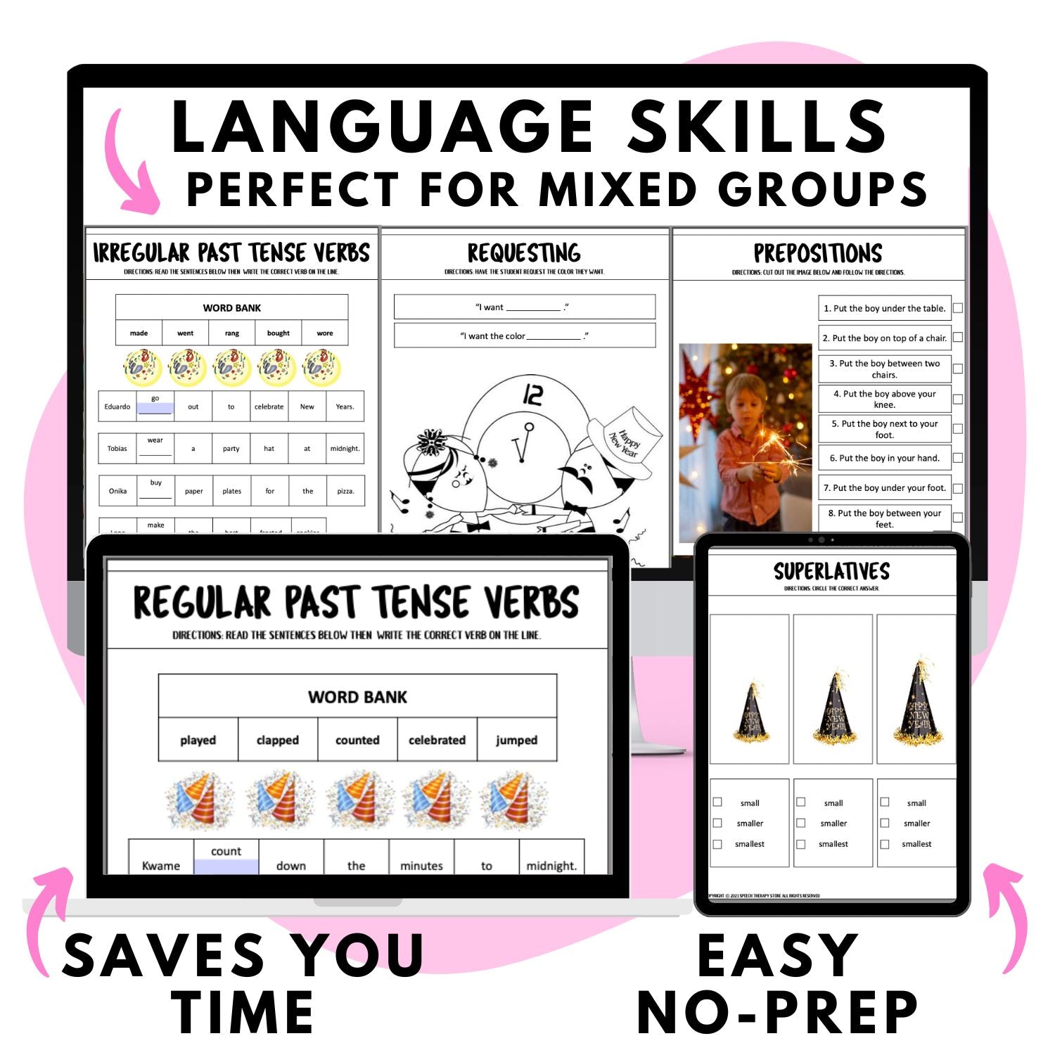 New Years Language Bundle – Speech Therapy Store