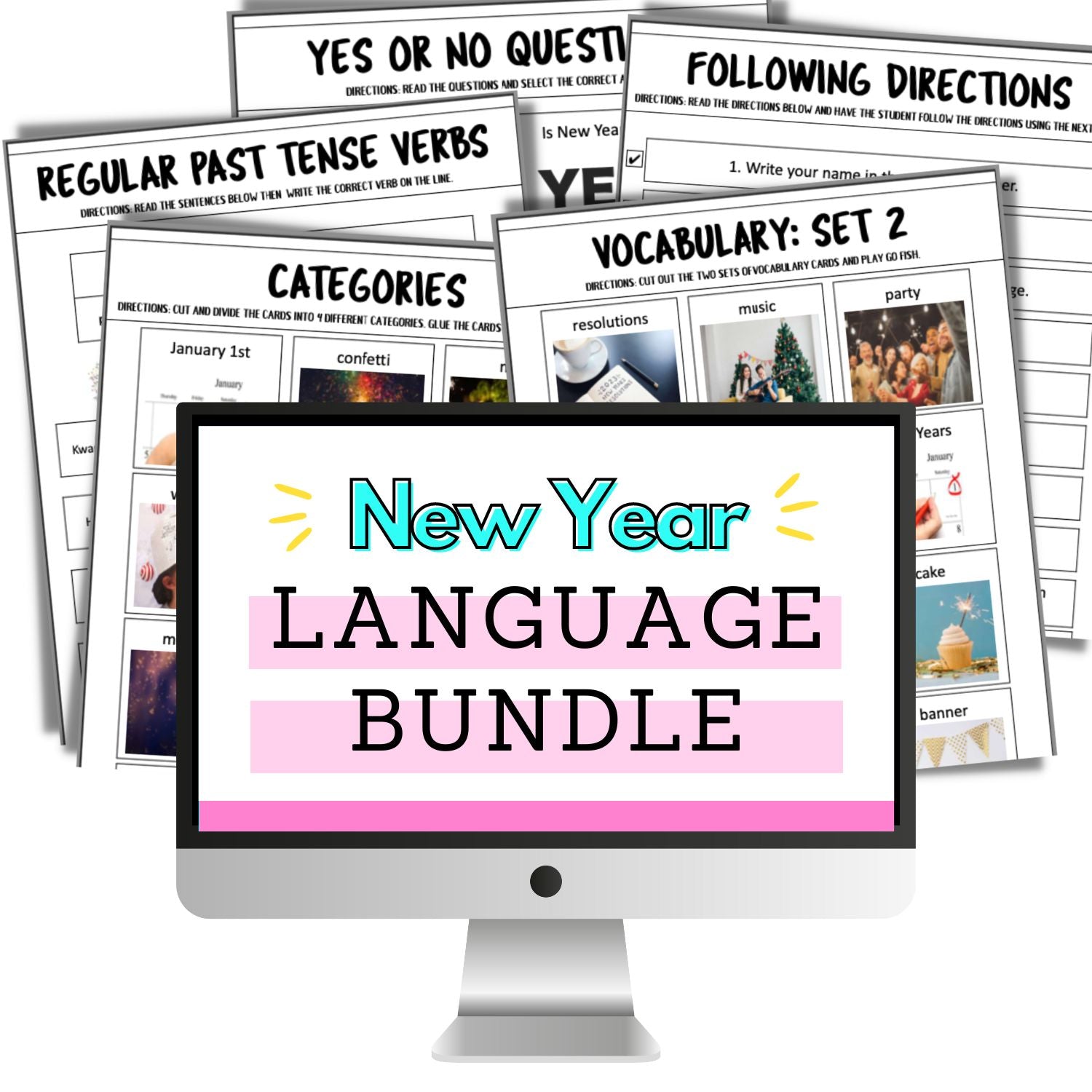 New Years Language Bundle – Speech Therapy Store