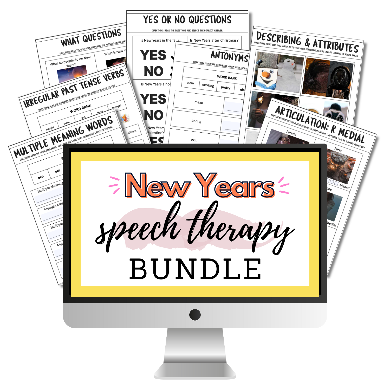 Speech Therapy New Years Bundle – Speech Therapy Store