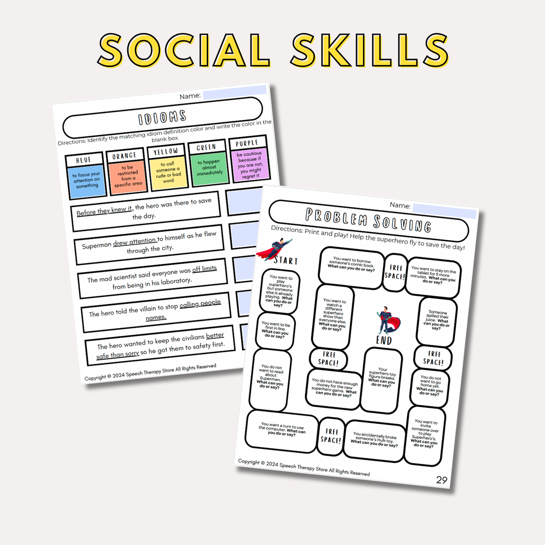 Super Hero Bundle – Speech Therapy Store