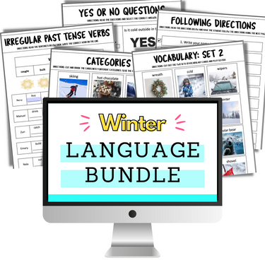 Fun Easy Speech Therapy Language Winter Activities – Speech Therapy Store