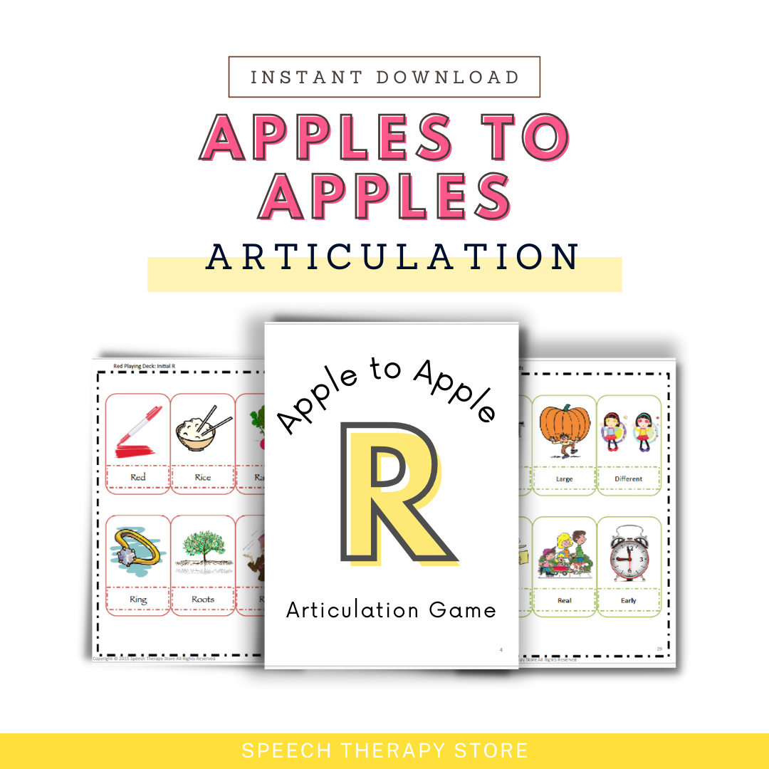 Articulation Apple to Apple Game – Speech Therapy Store