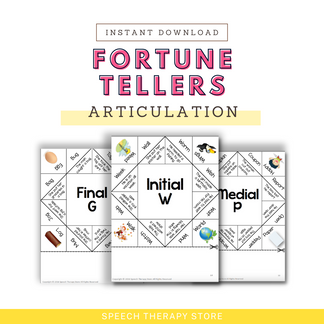 Articulation Fortune Teller Origami – Speech Therapy Store