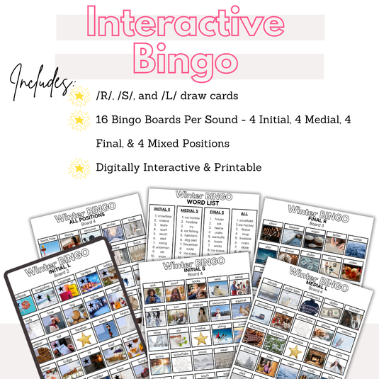 Fun Winter Snow Themed Speech Therapy Games Easy Worksheets – Speech ...