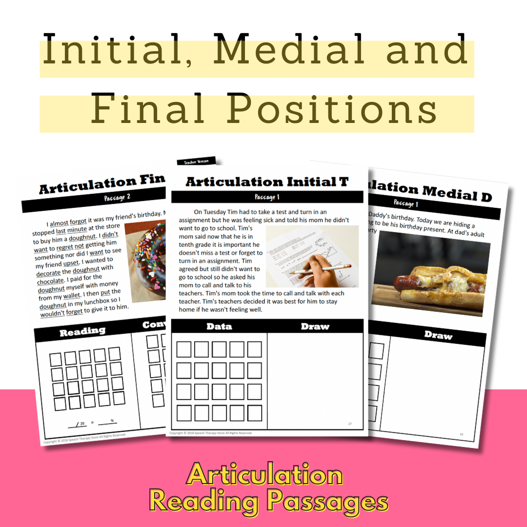Articulation Reading Passages and Conversation – Speech Therapy Store