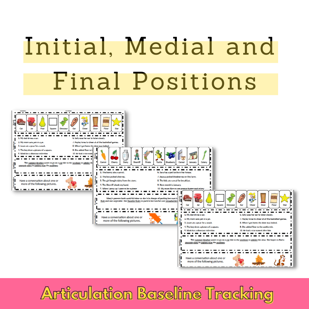 Articulation and Language Baseline Data Bundled – Speech Therapy Store