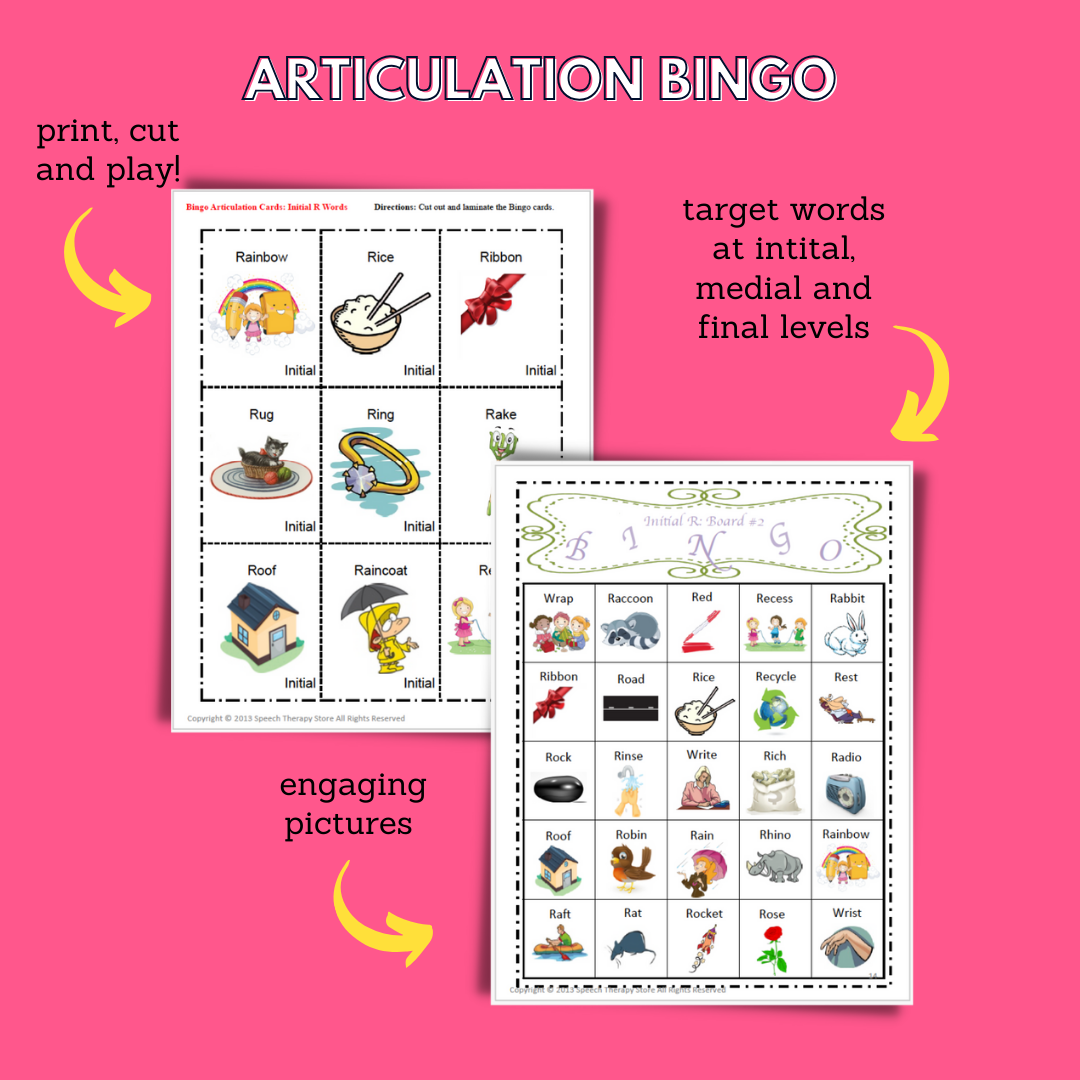 Articulation Bingo – Speech Therapy Store