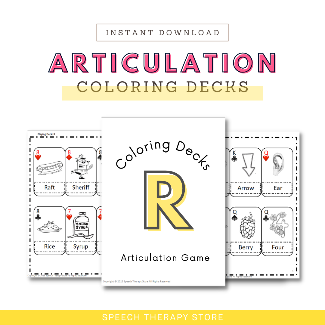 Articulation Coloring Card Decks – Speech Therapy Store