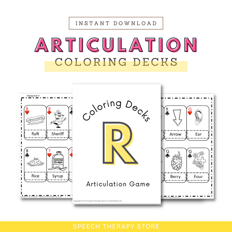 Articulation Coloring Card Decks – Speech Therapy Store