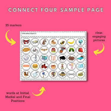 Articulation Connect Four – Speech Therapy Store
