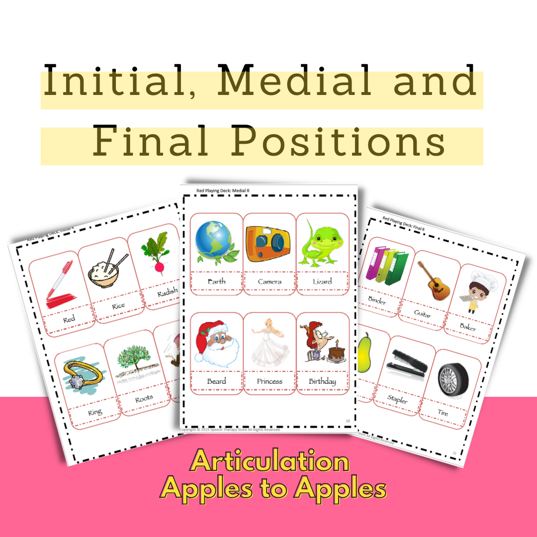 Articulation Apple to Apple Game – Speech Therapy Store