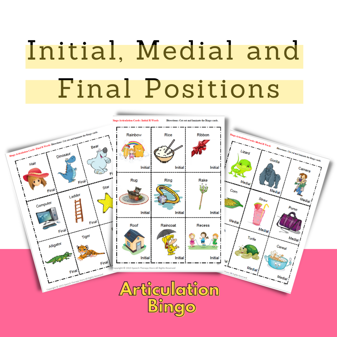 Articulation Bingo – Speech Therapy Store