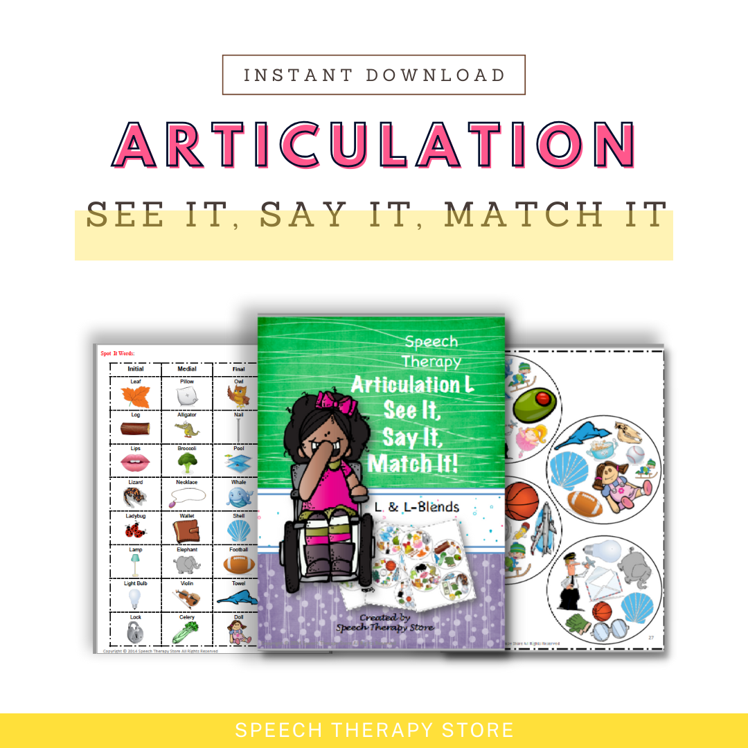 Articulation See It, Say It, Match It ALL SOUNDS Bundled – Speech ...