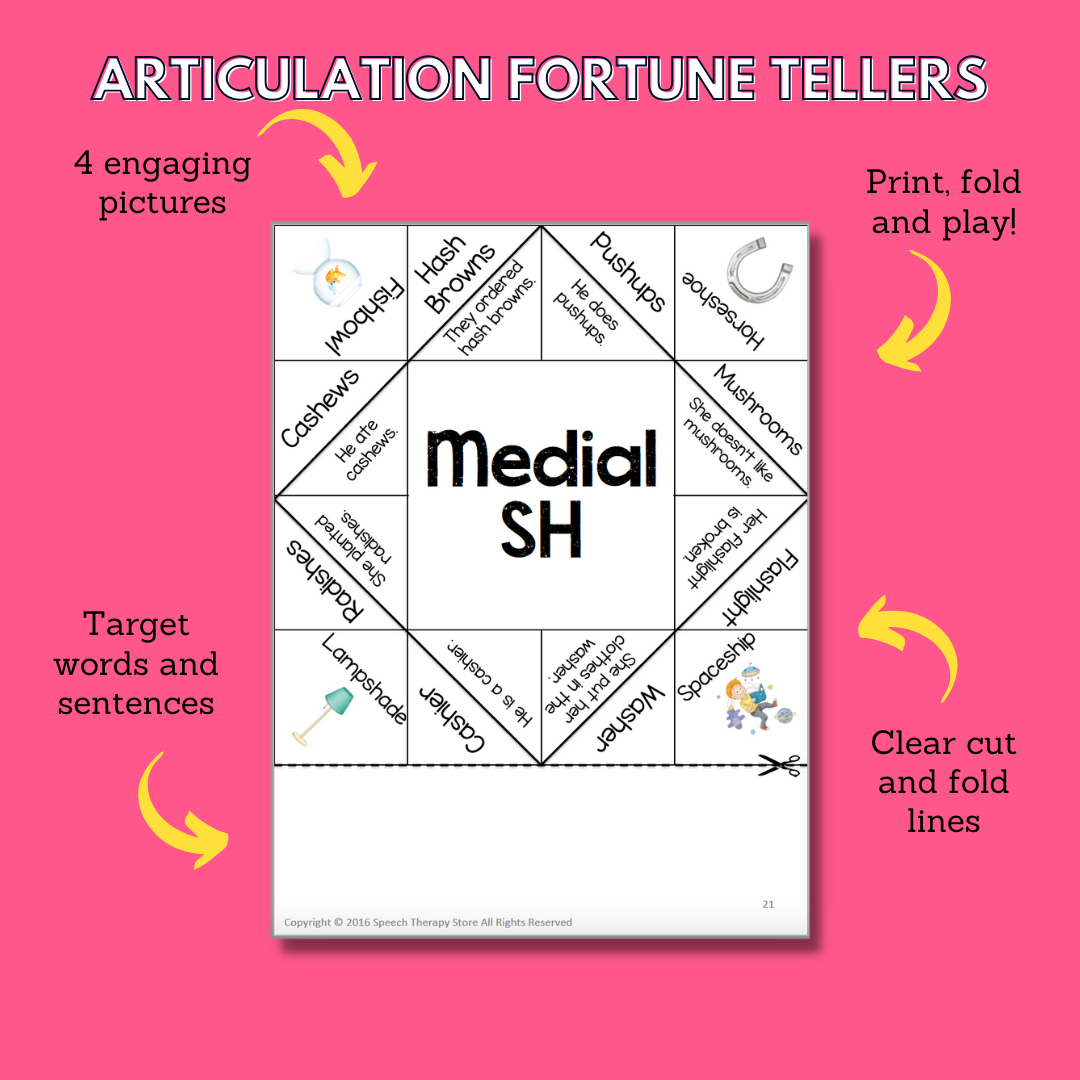 Articulation Fortune Teller Origami – Speech Therapy Store