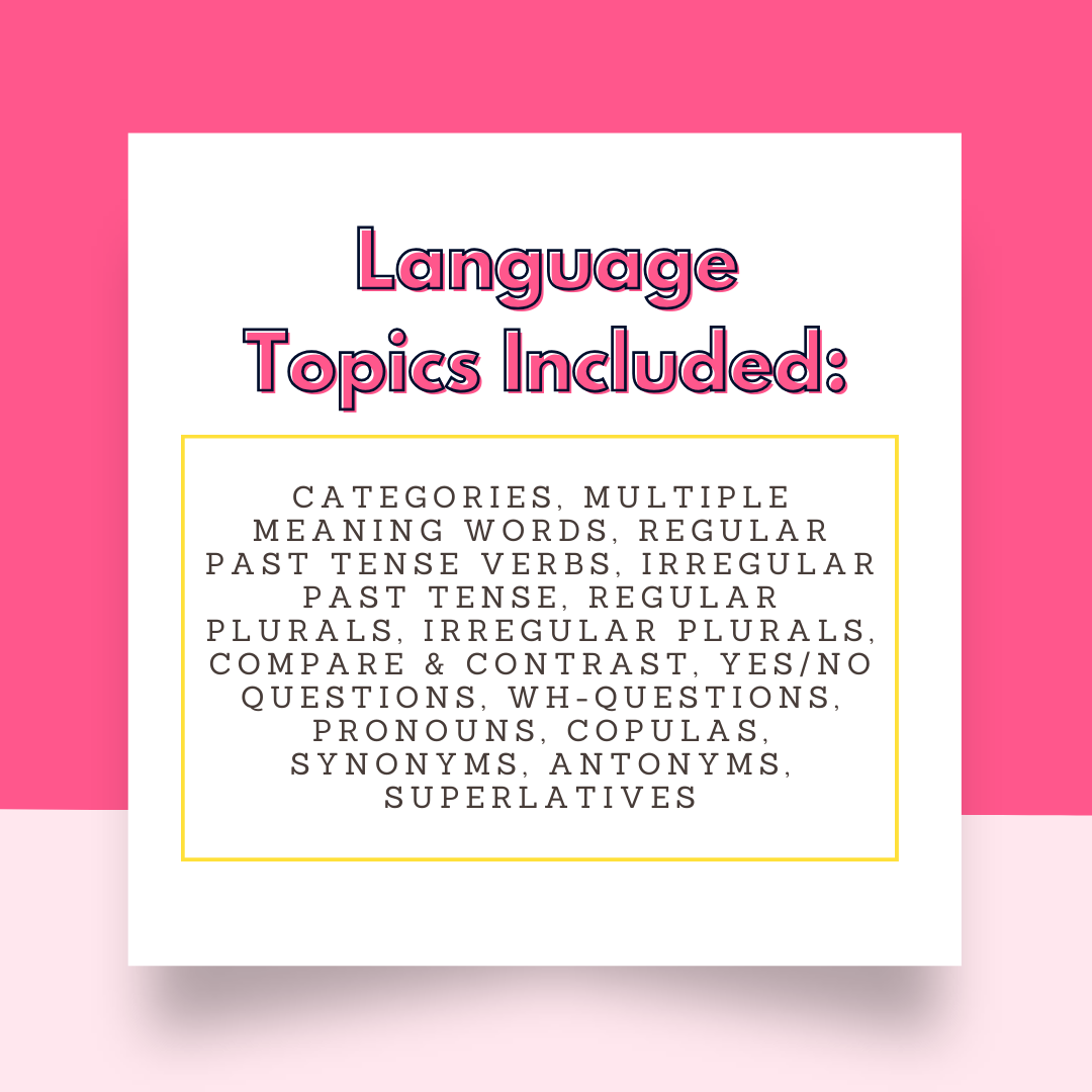 Articulation and Language Baseline Data Bundled – Speech Therapy Store