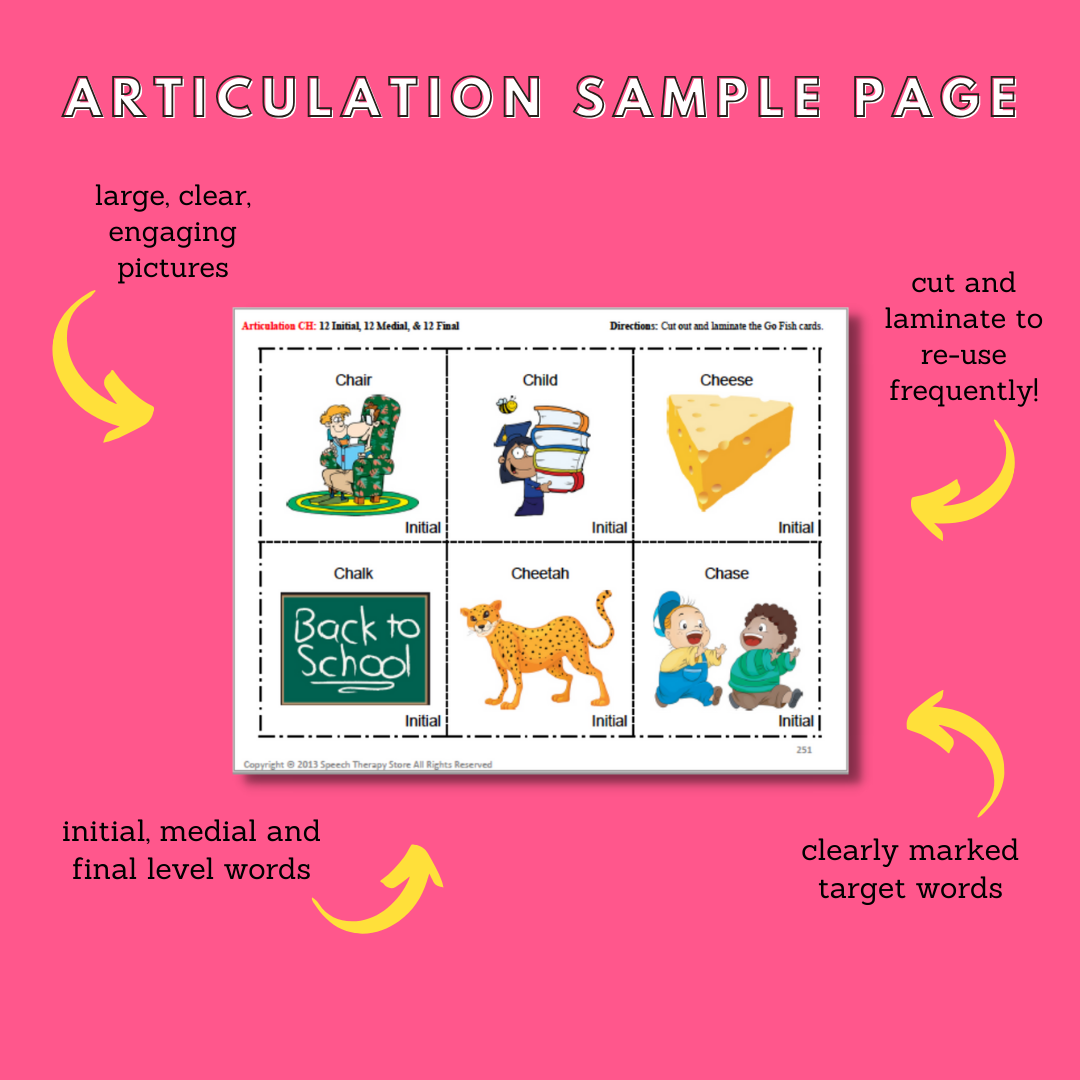 Articulation "Go Fish" Decks ALL SOUNDS – Speech Therapy Store