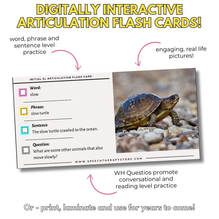 Articulation Flash Cards Later Developing Set Speech Therapy – Speech ...
