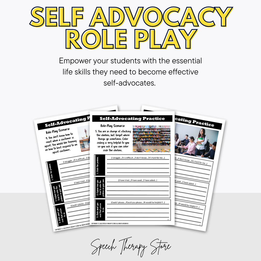 Comprehensive Self-Advocacy Skills Bundle for High School Students – Speech Therapy Store