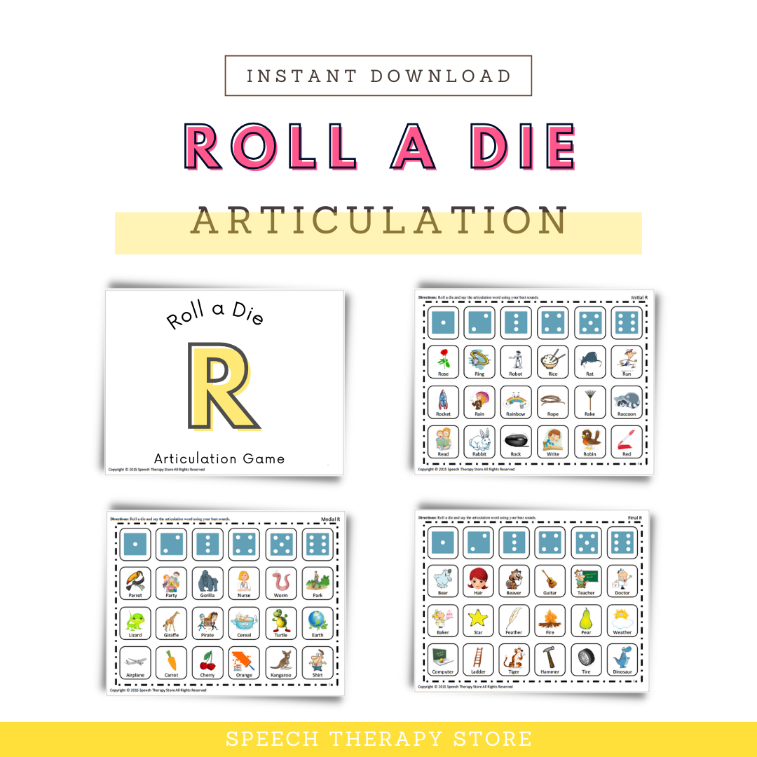 Articulation Roll a Die – Speech Therapy Store