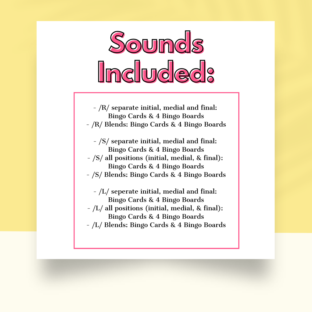 Articulation Bingo – Speech Therapy Store