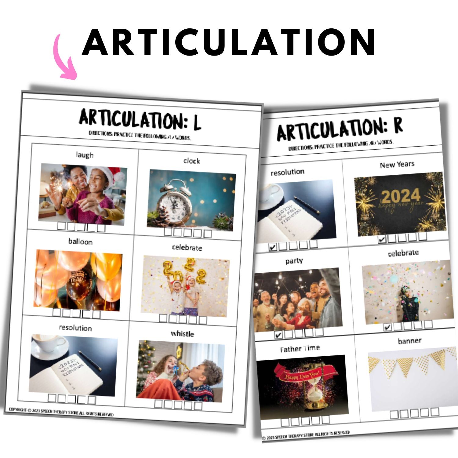 New Years Language Bundle – Speech Therapy Store