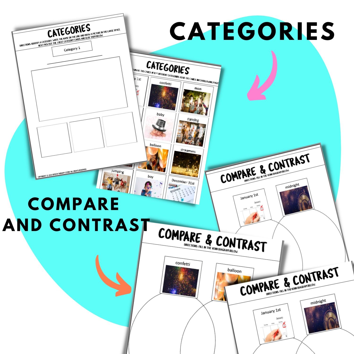 New Years Language Bundle – Speech Therapy Store