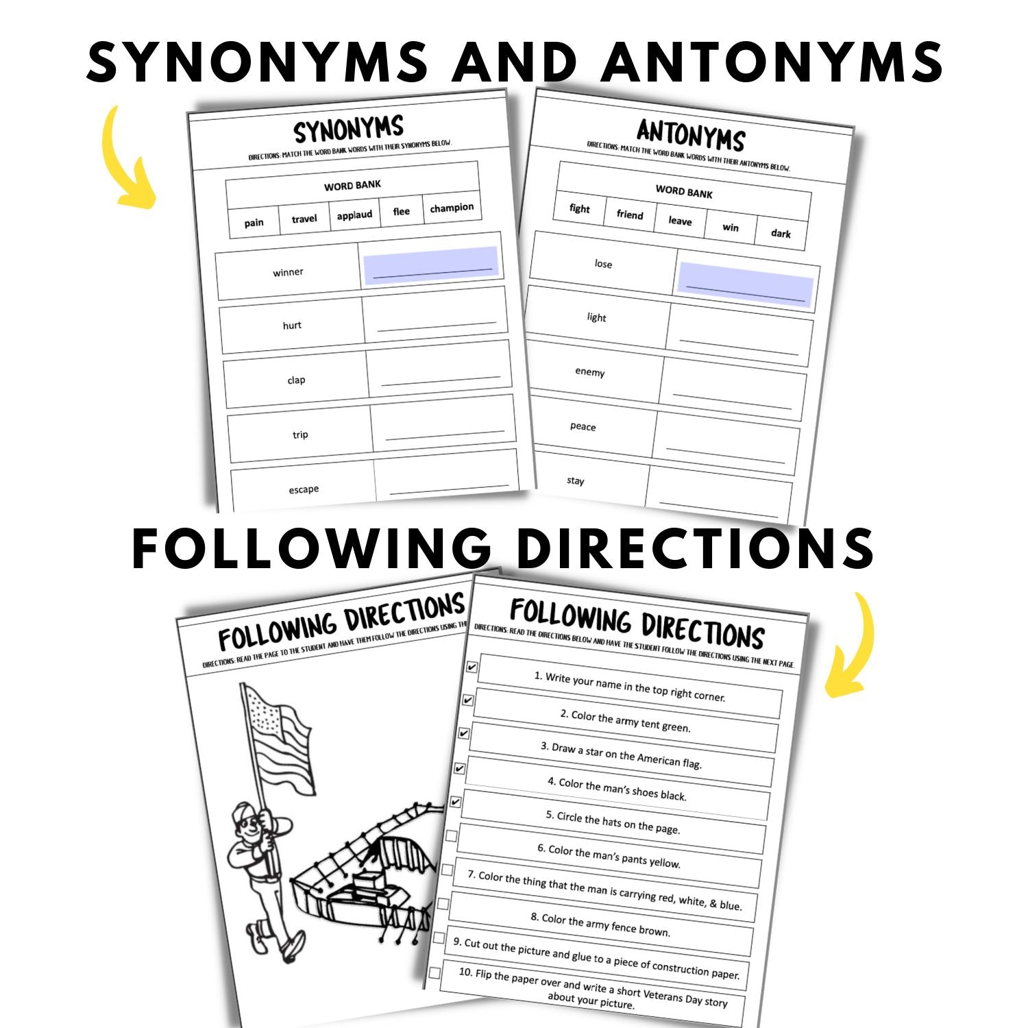 Veterans Day Language Bundle – Speech Therapy Store