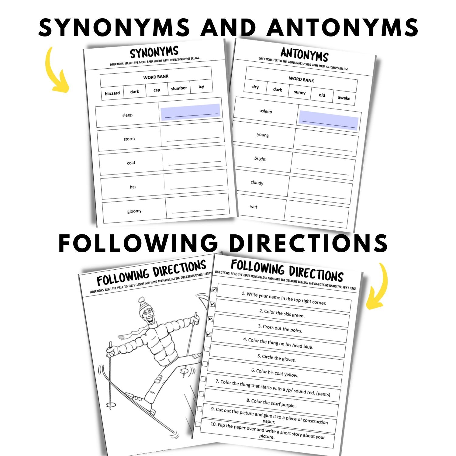 Fun Easy Speech Therapy Language Winter Activities – Speech Therapy Store