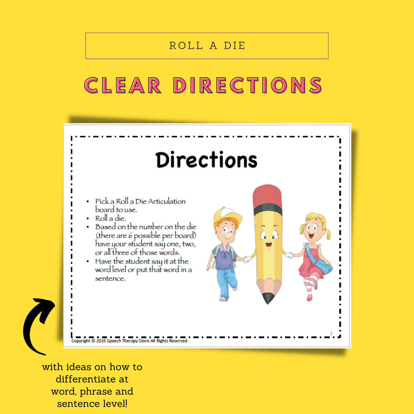 Articulation Roll a Die – Speech Therapy Store