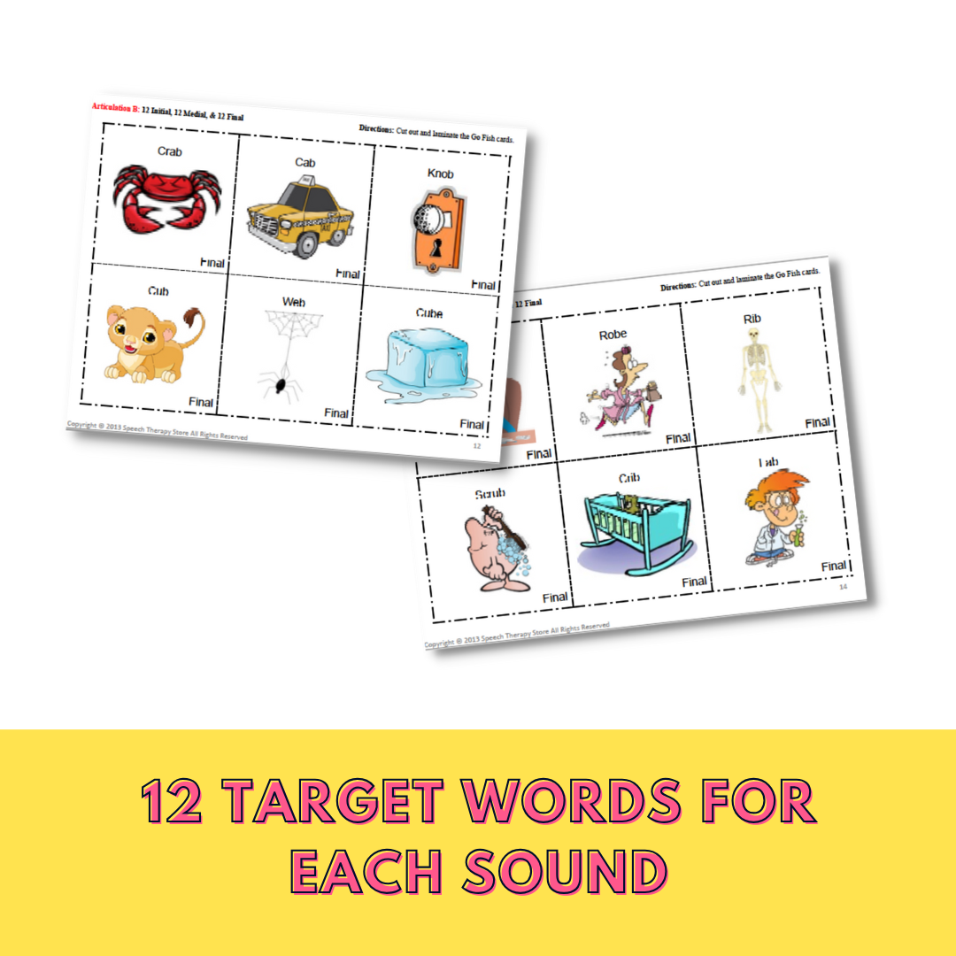 Articulation "Go Fish" Decks ALL SOUNDS – Speech Therapy Store