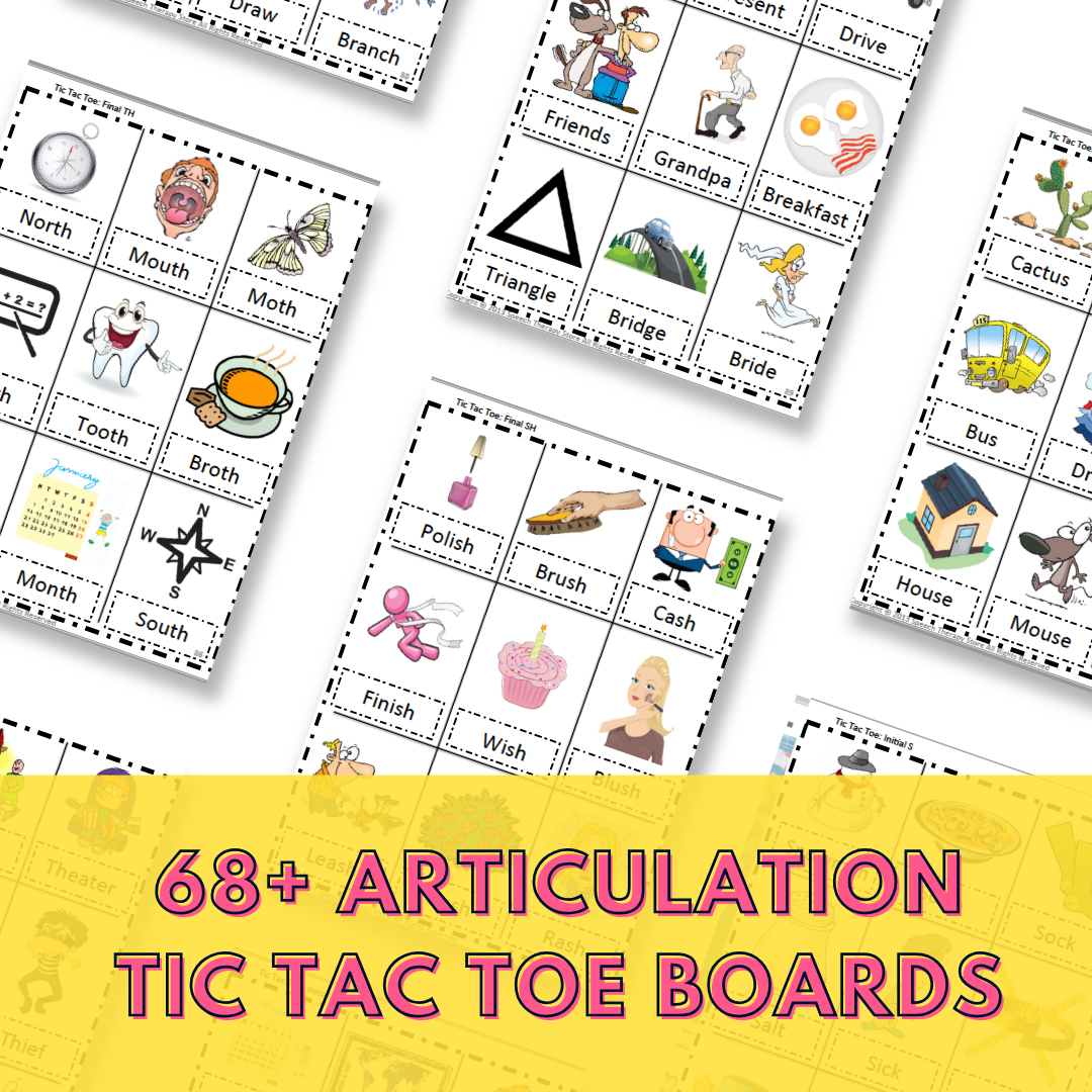Articulation "Tic Tac Toe" ALL SOUNDS – Speech Therapy Store