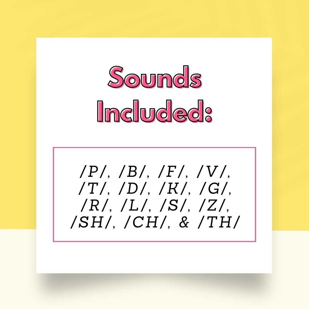 10 Month Articulation Homework – Speech Therapy Store