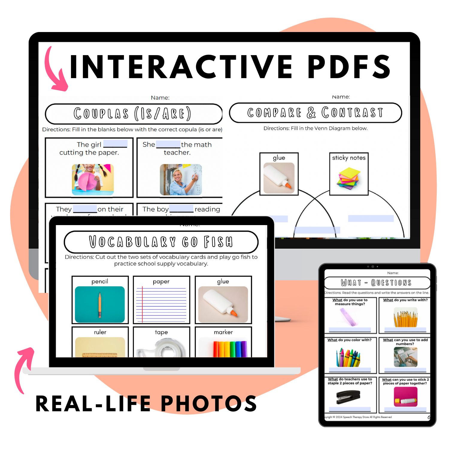 School Supply Fun Language Bundle – Speech Therapy Store