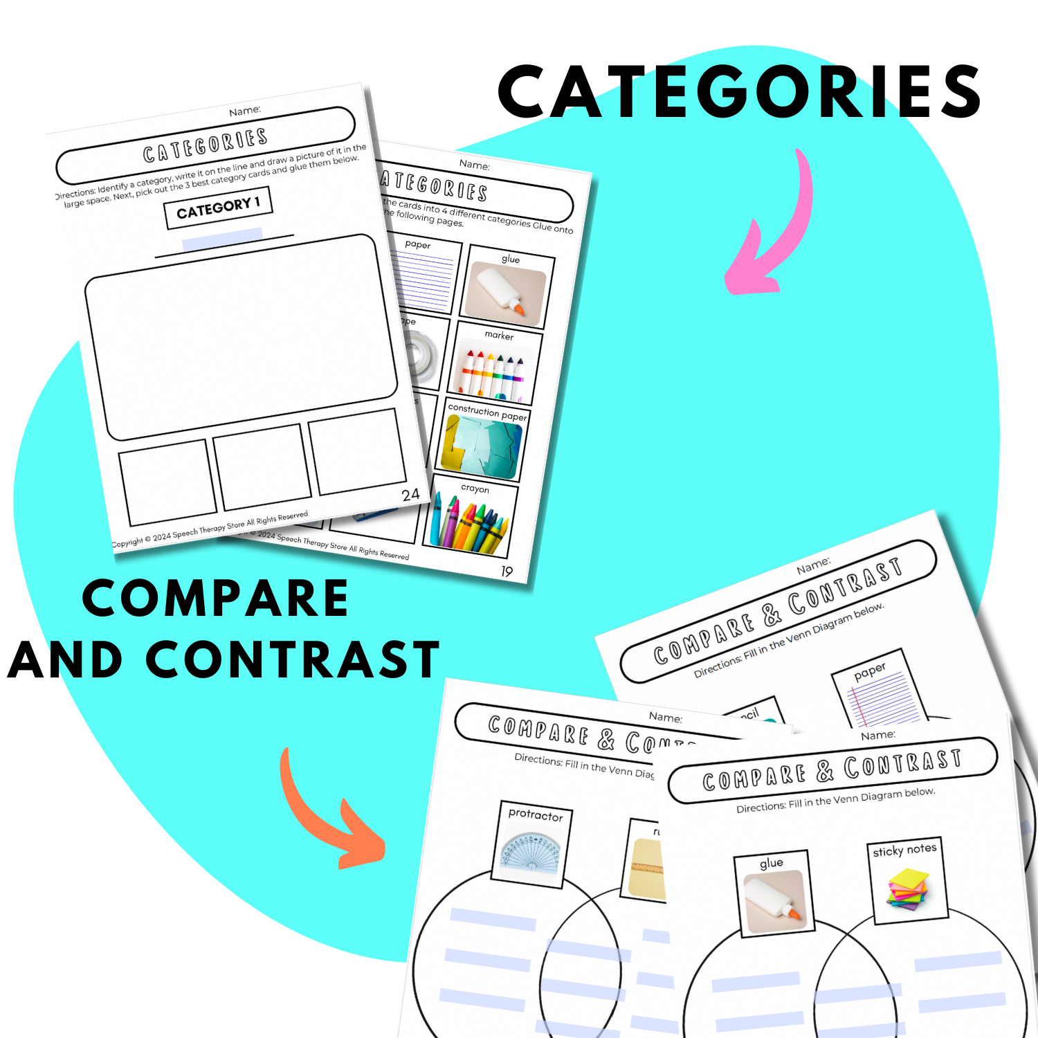 School Supply Fun Language Bundle – Speech Therapy Store