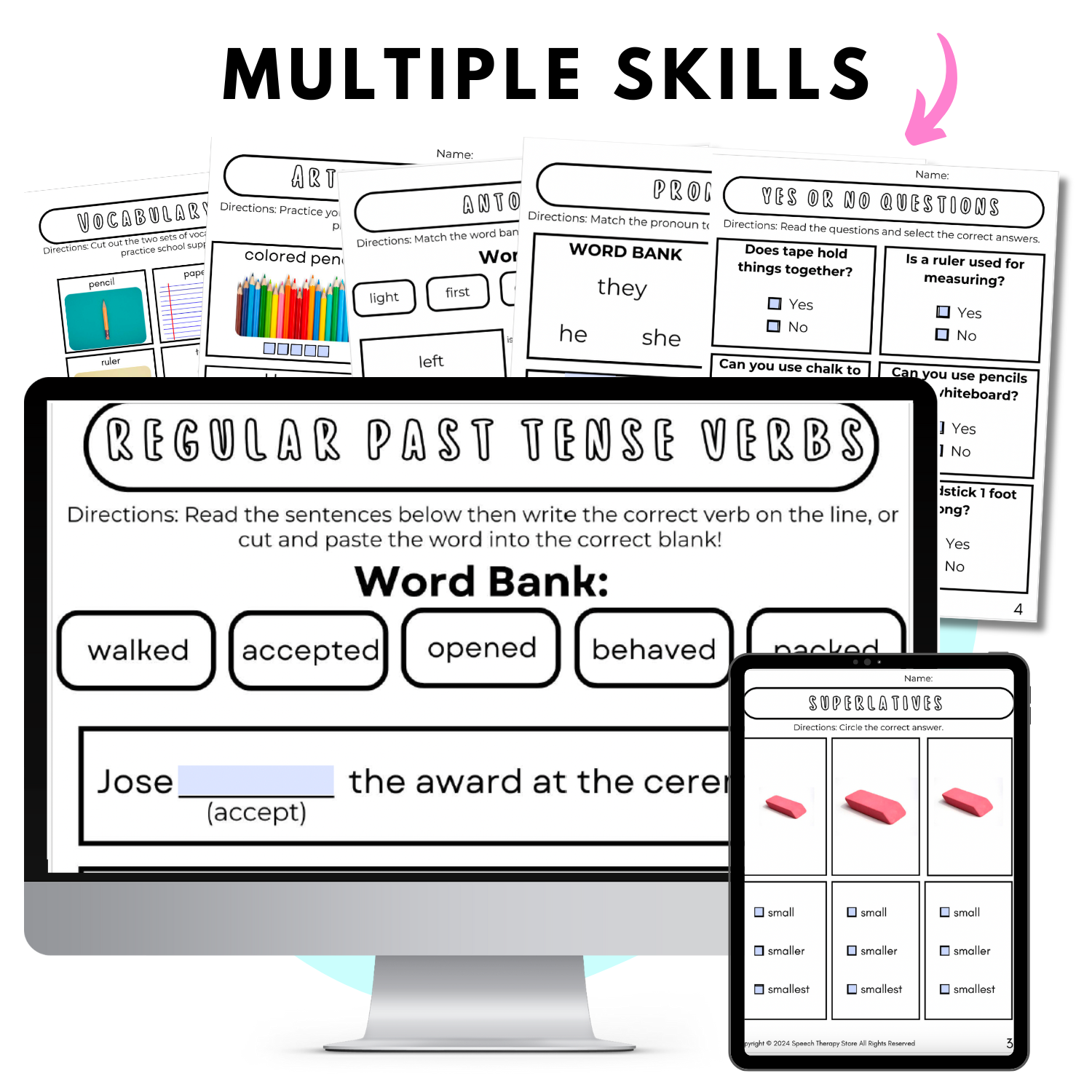 School Supply Fun Language Bundle – Speech Therapy Store