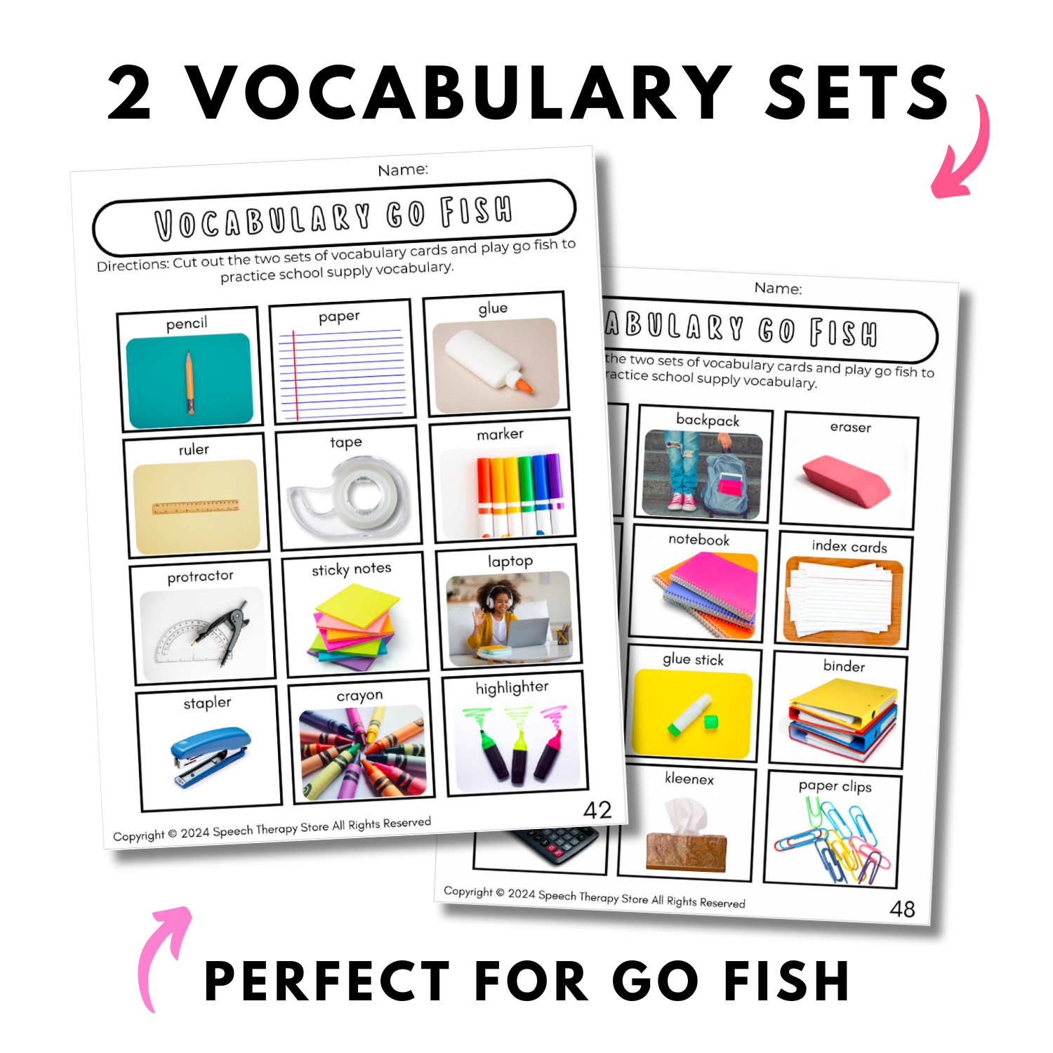 School Supply Fun Language Bundle – Speech Therapy Store