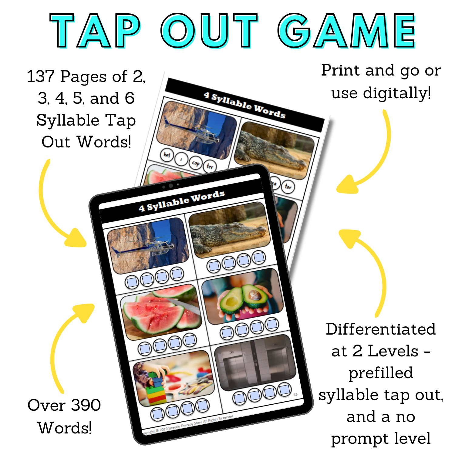 Multisyllabic Game Bundle – Speech Therapy Store