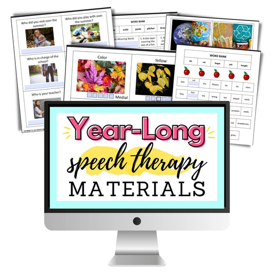 Year-Long Speech Therapy Materials – Speech Therapy Store