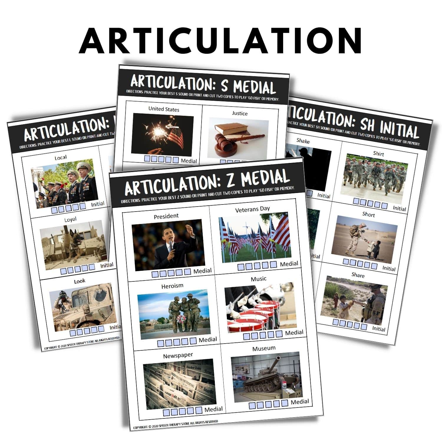 Speech Therapy Veteran's Day Bundle – Speech Therapy Store