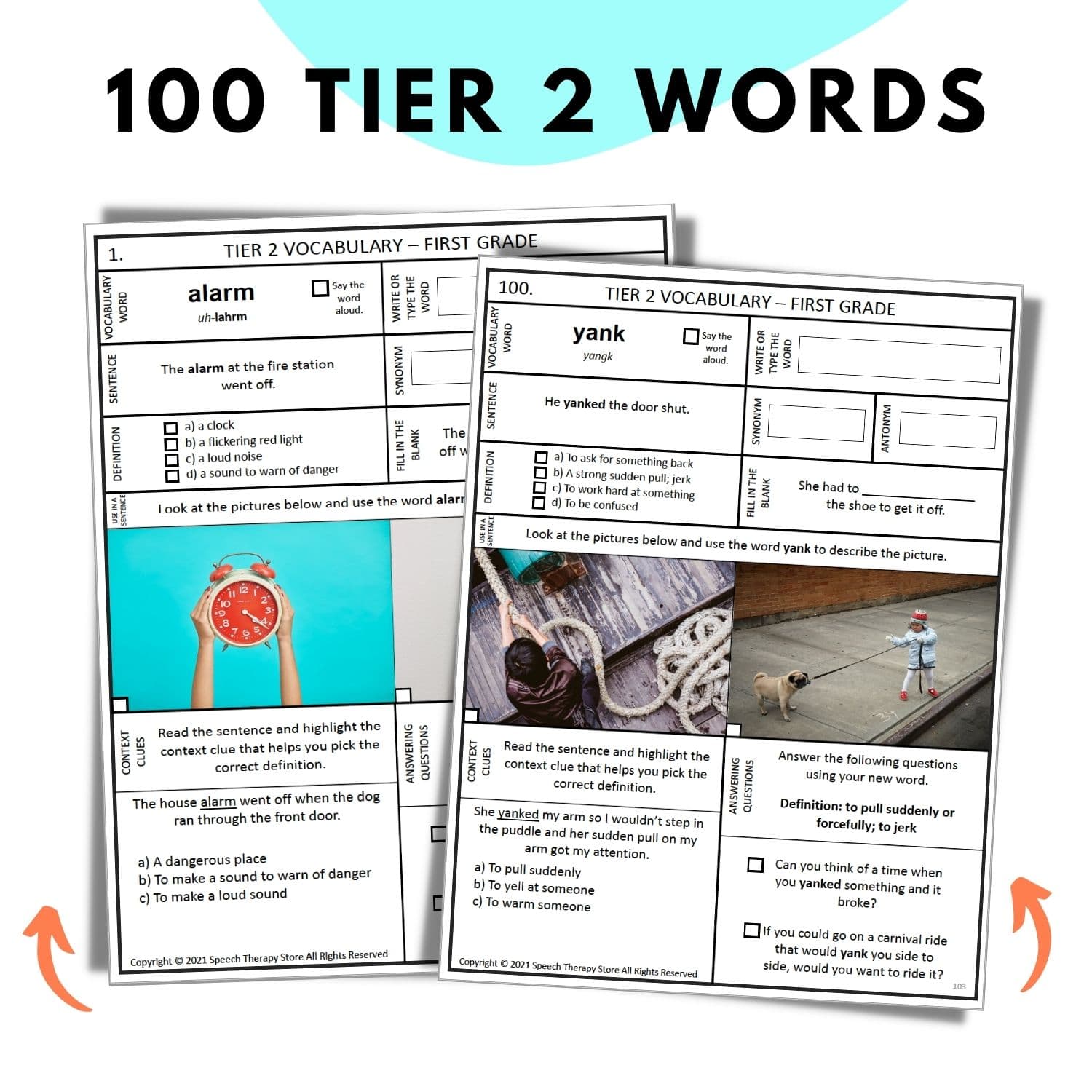 Tier 2 Words Speech Therapy - 1st Grade – Speech Therapy Store
