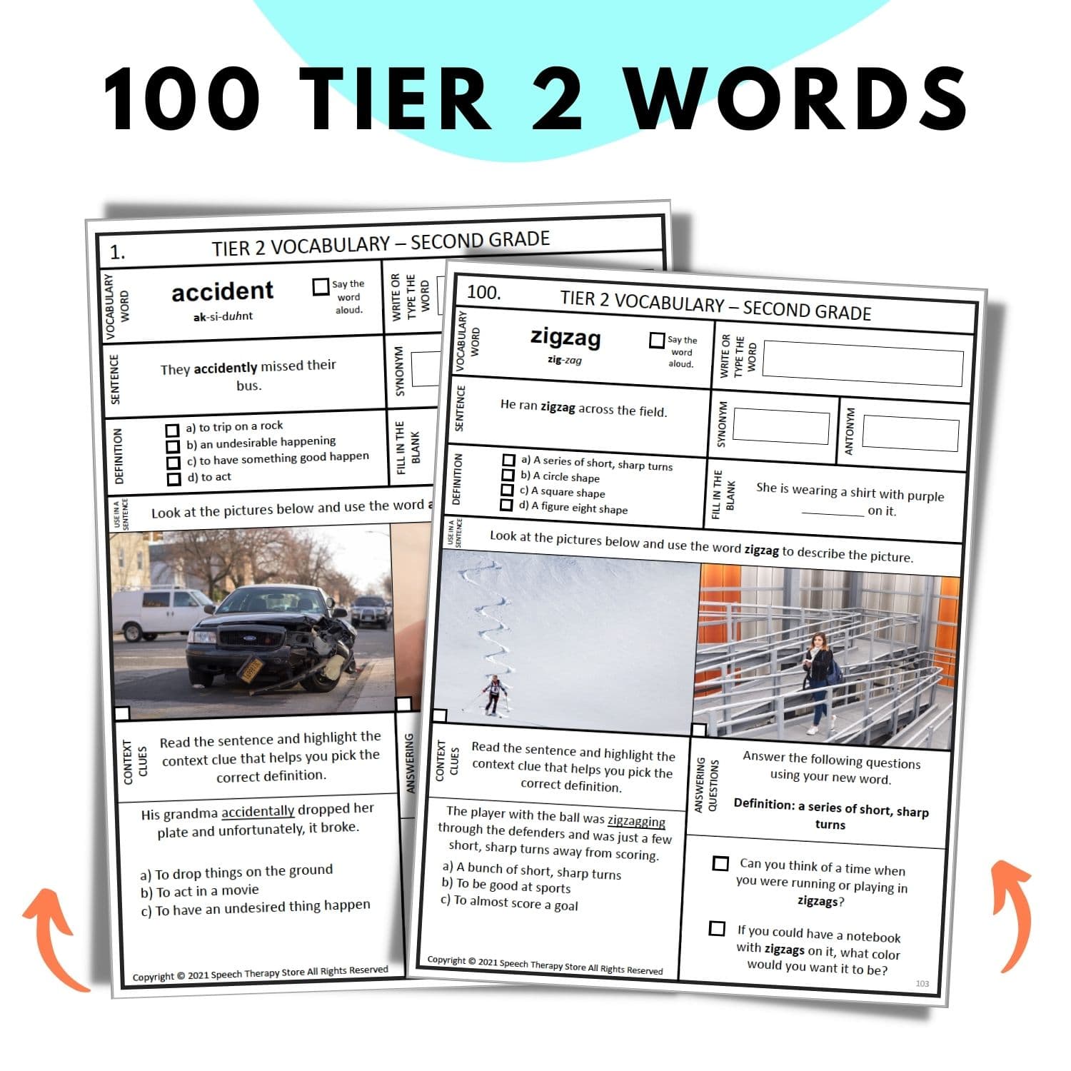 Tier 2 Words Speech Therapy - 2nd Grade – Speech Therapy Store