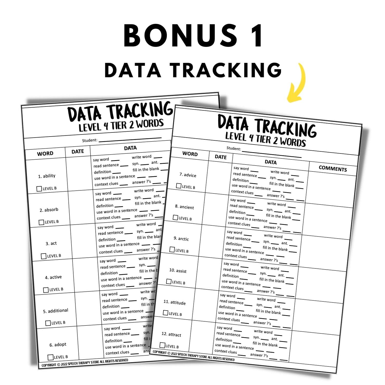 Tier 2 Words Speech Therapy - 3rd Grade – Speech Therapy Store